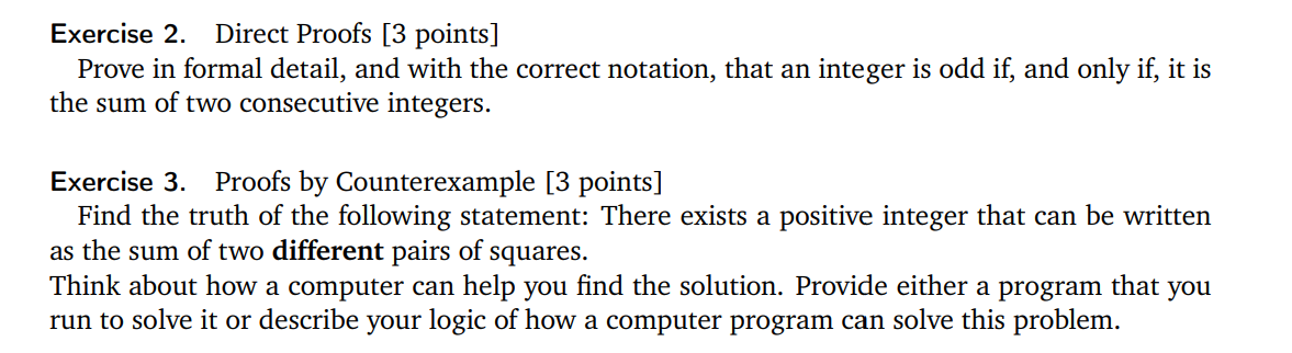 Exercise 2. Direct Proofs [3 points ] Prove in formal | Chegg.com