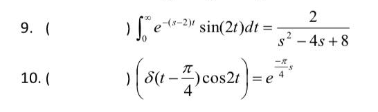 Solved \\( \\begin{array}{l}\\int_{0}^{\\infty} e^{-(s-2) t} | Chegg.com