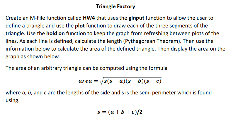 MATLAB How do I get MATLAB to built a 3 line triangle | Chegg.com