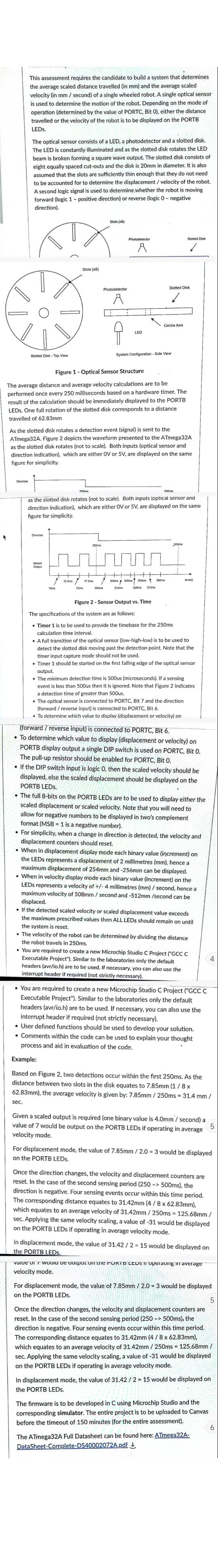Program to be written for the ATmega32A in microchip | Chegg.com