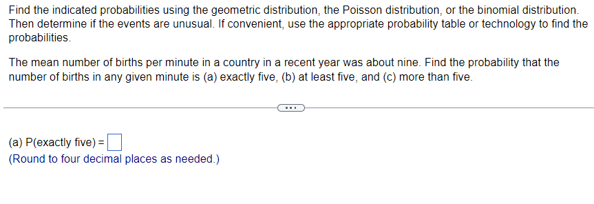 Solved Find the indicated probabilities using the geometric | Chegg.com