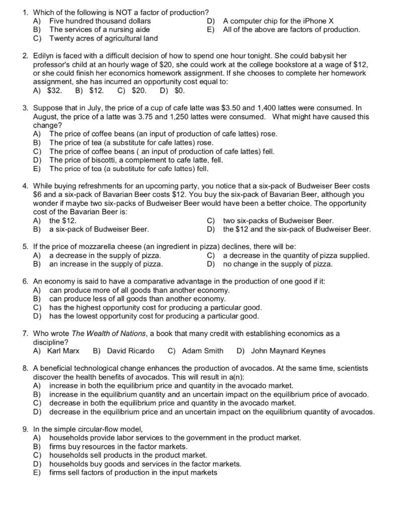 Solved 1 Which Of The Following Is NOT A Factor Of Chegg