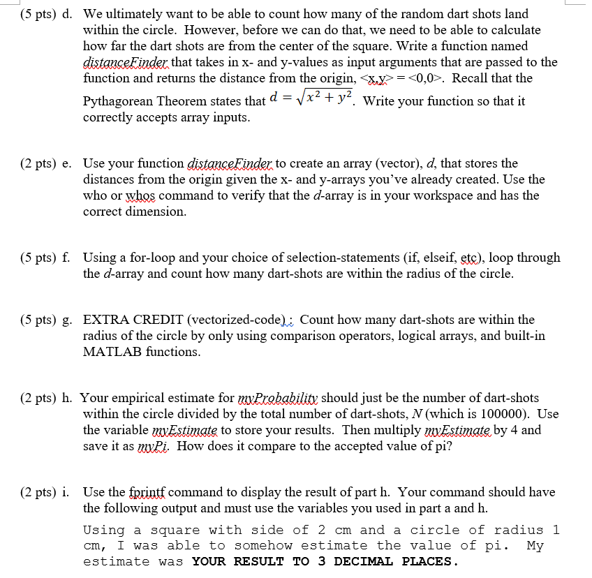 Solved Using Matlab Program To Answer The Questions From E