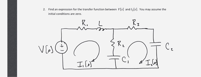 Solved Find an expression for the transfer function between | Chegg.com