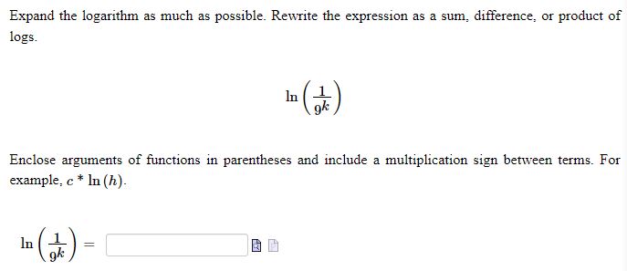Solved Expand the logarithm as much as possible. Rewrite the | Chegg.com