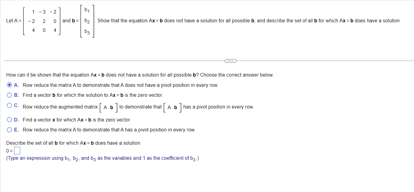 Solved I know that the RREF is the following, but I don't | Chegg.com
