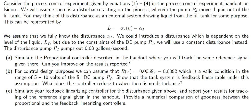 Consider the process control experiment given by | Chegg.com