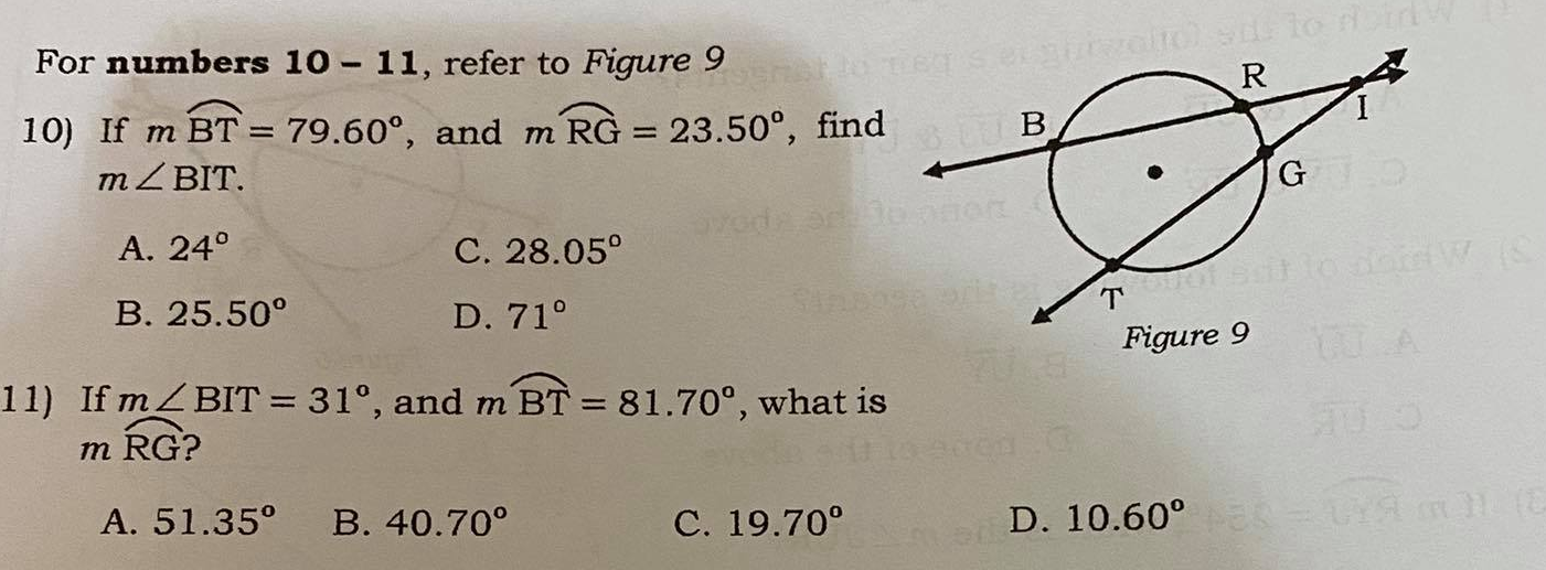 Solved otto R For numbers 10 - 11, refer to Figure 9 10) If | Chegg.com