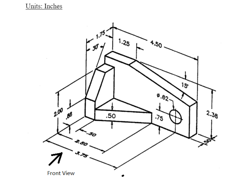 Solved Autocad sketch: include top and side view sketch | Chegg.com