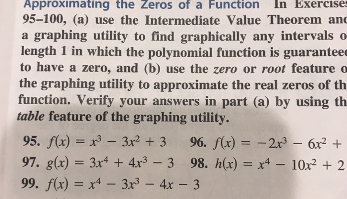 Solved Approximating the Zeros of a Function In Exercise | Chegg.com