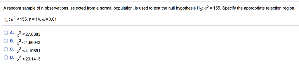 Solved A random sample of n observations, selected from a | Chegg.com