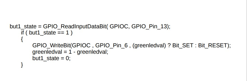 but1_state = GPIO_ReadInputDataBit( GPIOC, | Chegg.com
