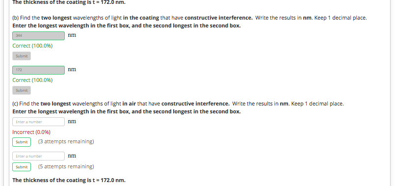 Solved Thin Film Interference 3 - New Lens Coating Incident | Chegg.com