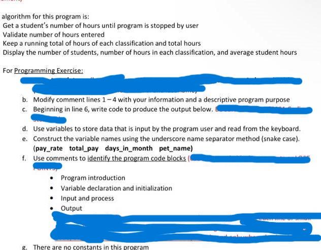 Solved algorithm for this program is: Get a student's number | Chegg.com