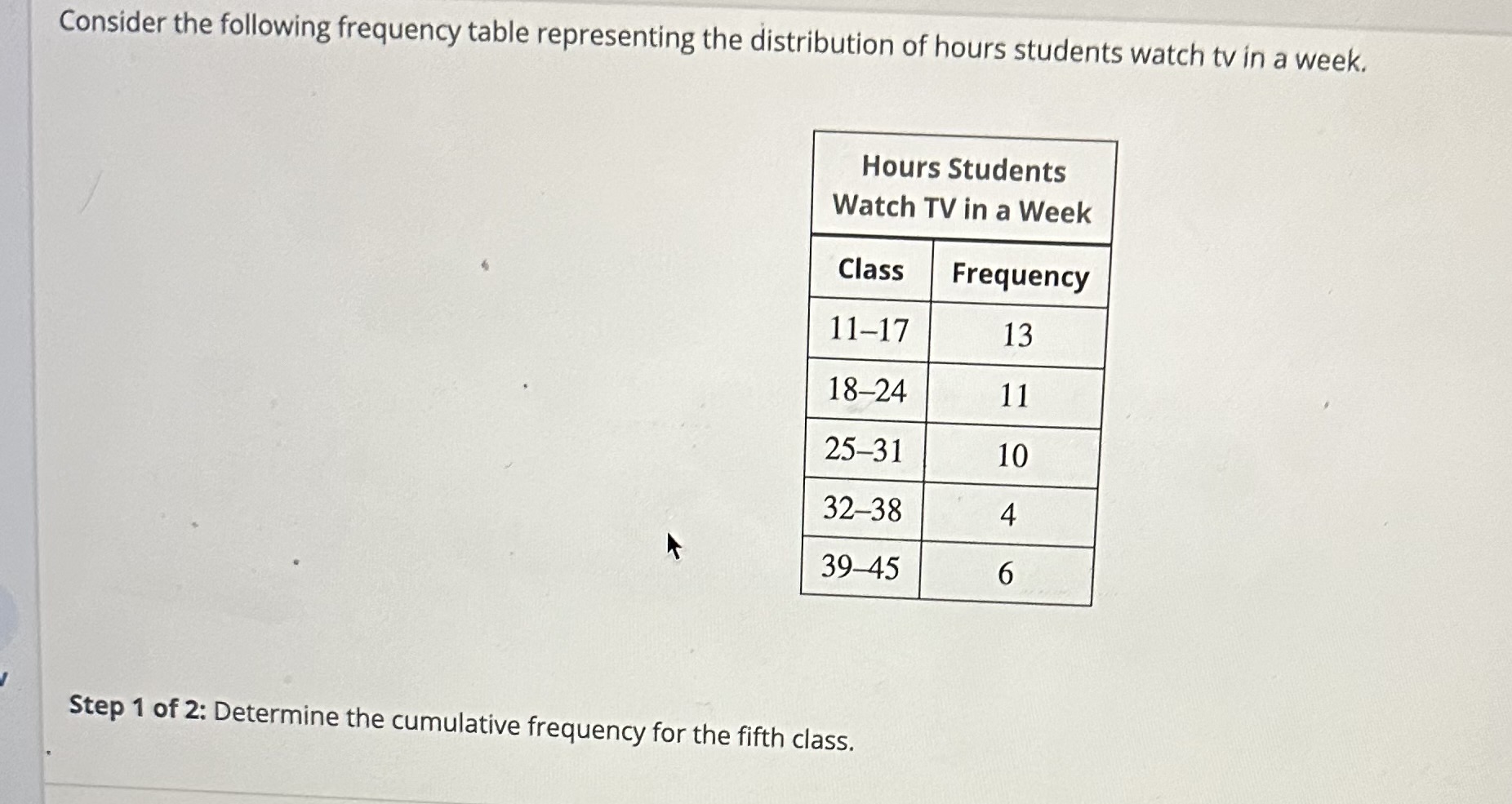 Solved Consider the following frequency table representing | Chegg.com