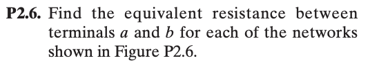 Solved P2.6. Find the equivalent resistance between | Chegg.com