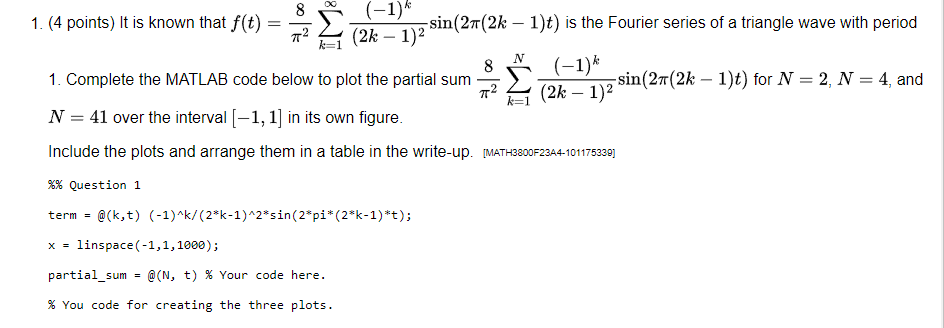 Solved (4 ﻿points) ﻿It is known that | Chegg.com
