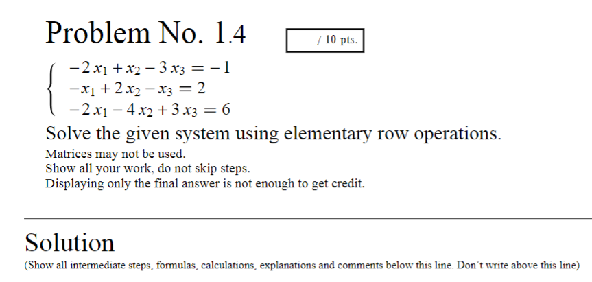 Solved Problem No. 1.4 110 pts. | Chegg.com