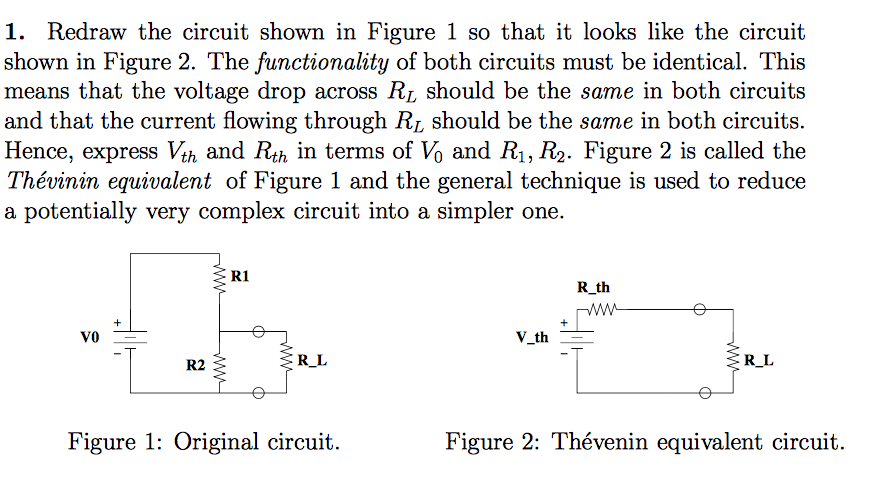 Solved 1. Redraw the circuit shown in Figure 1 so that it | Chegg.com