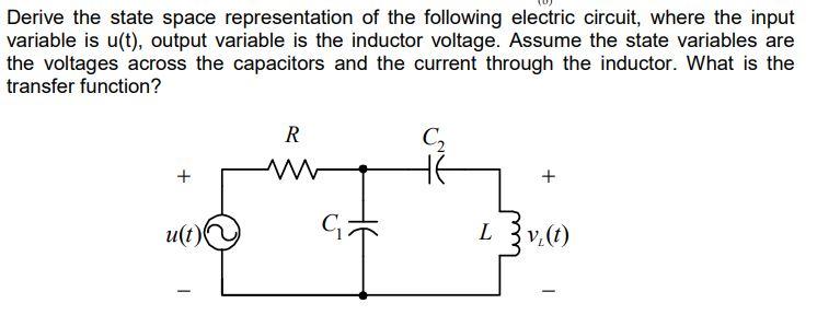 Solved Derive the state space representation of the | Chegg.com