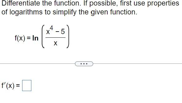 Solved Differentiate the function. If possible, first use | Chegg.com Solved Differentiate the function. If possible, first use | Chegg.com