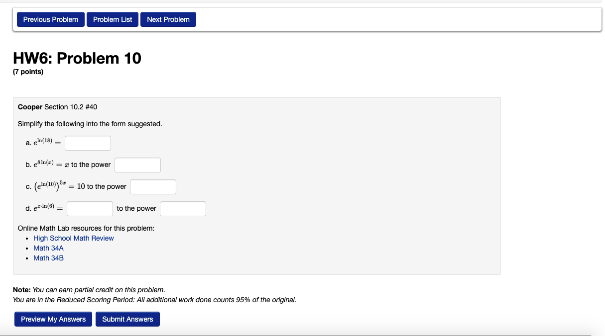 Solved Previous Problem Problem List Next Problem HW6: | Chegg.com