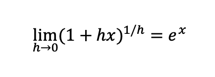 Solved lim (1 + hx)1/h = ex h > | Chegg.com