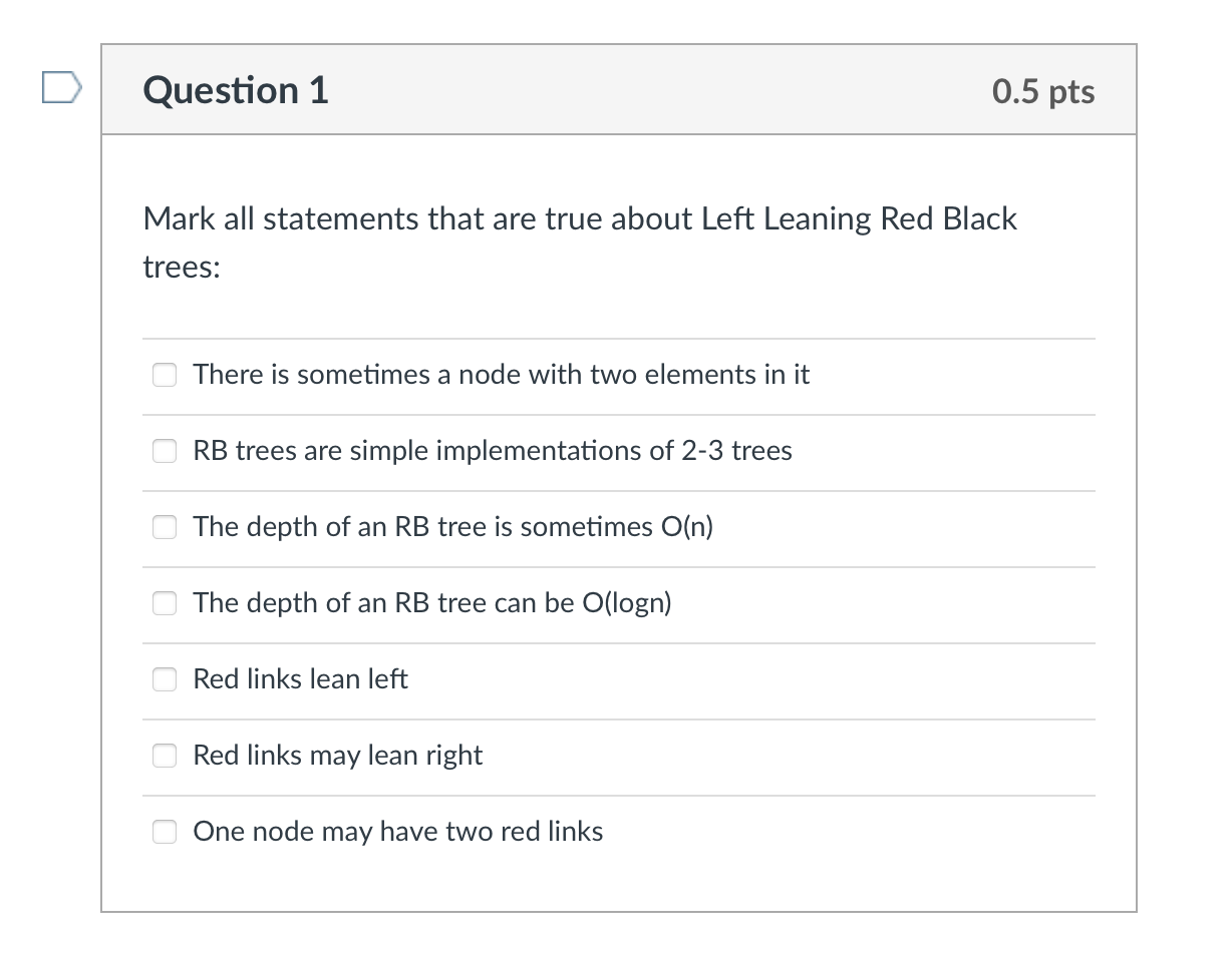 Solved Mark all statements that are true about Left Leaning | Chegg.com