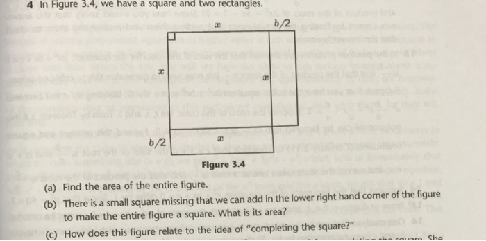Solved 4 In Figure 3.4, we have a square and two rectangles | Chegg.com
