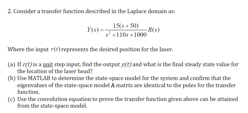 Solved 2. Consider a transfer function described in the | Chegg.com