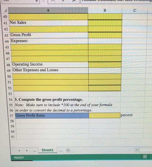 Solved Preparing a Multi-Step Income Statement using Excel's | Chegg.com
