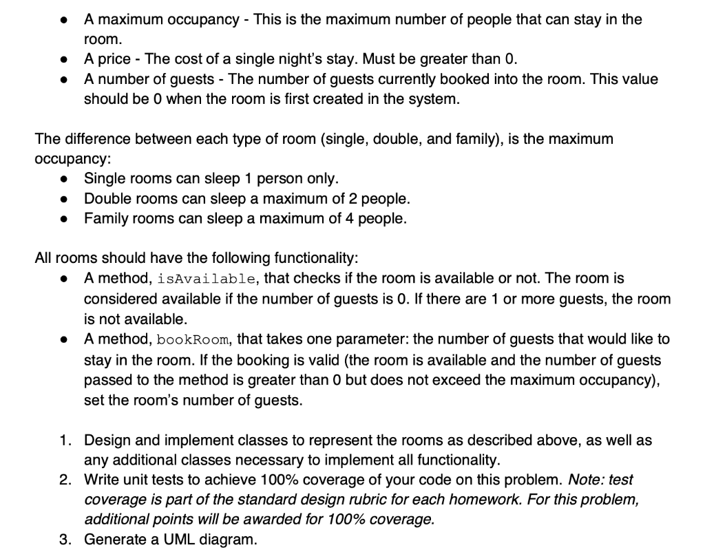 Solved You are tasked with writing code that will be part of | Chegg.com