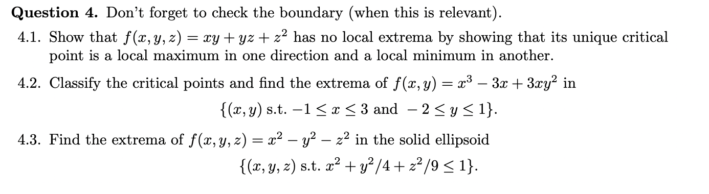 Solved Question 4. Don't forget to check the boundary (when | Chegg.com