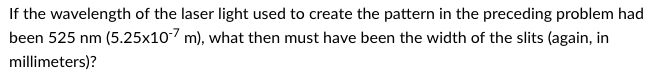 Solved The below interference/diffraction pattern for two | Chegg.com