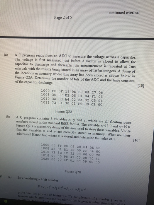Solved (a) A C program reads from an ADC to measure the | Chegg.com