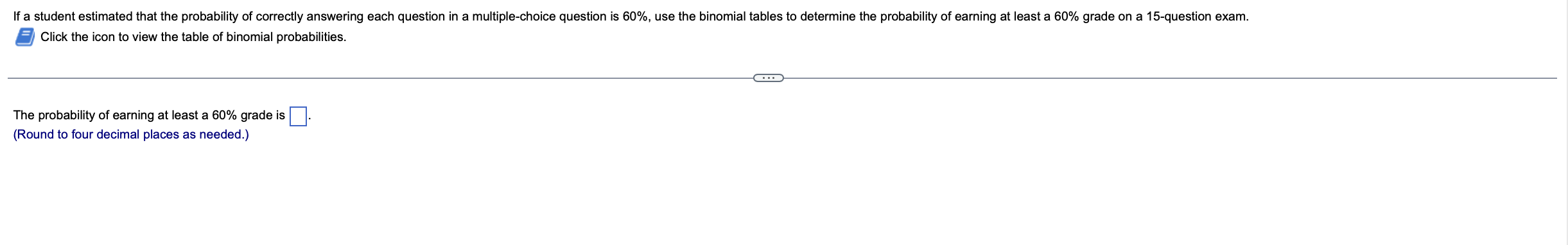 Solved Click the icon to view the table of binomial | Chegg.com