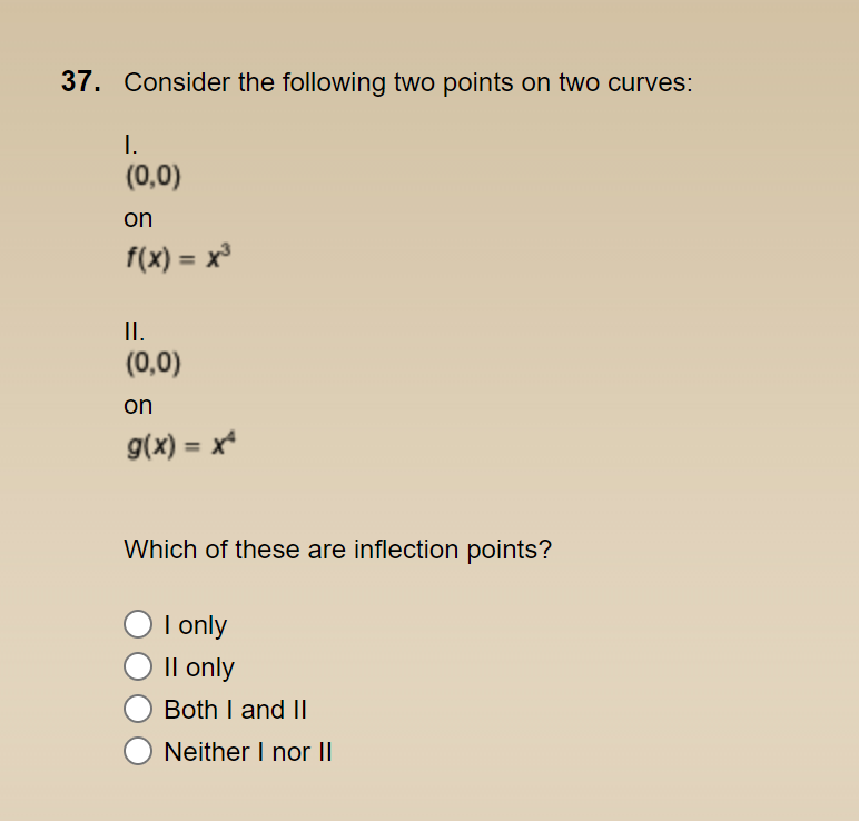 Solved 37. Consider the following two points on two curves: | Chegg.com