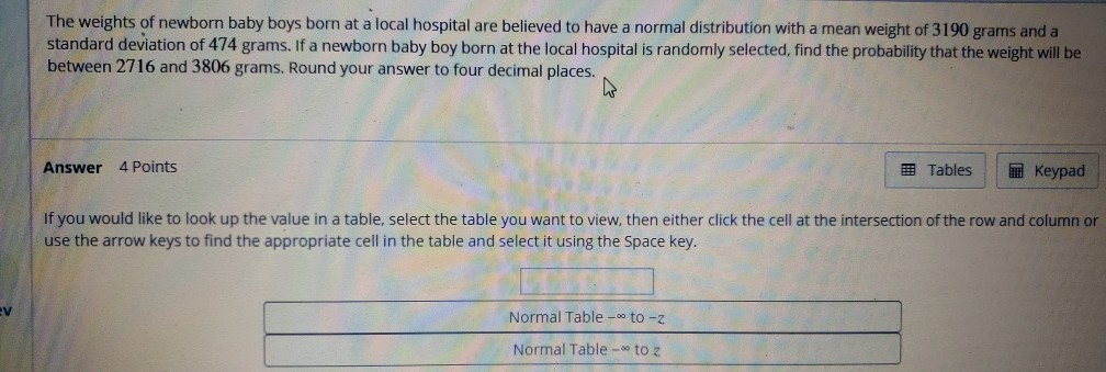 Solved The weights of newborn baby boys born at a local | Chegg.com
