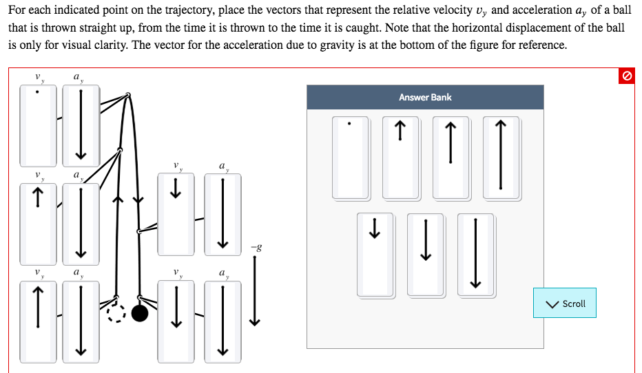 Solved For each indicated point on the trajectory, place the | Chegg.com