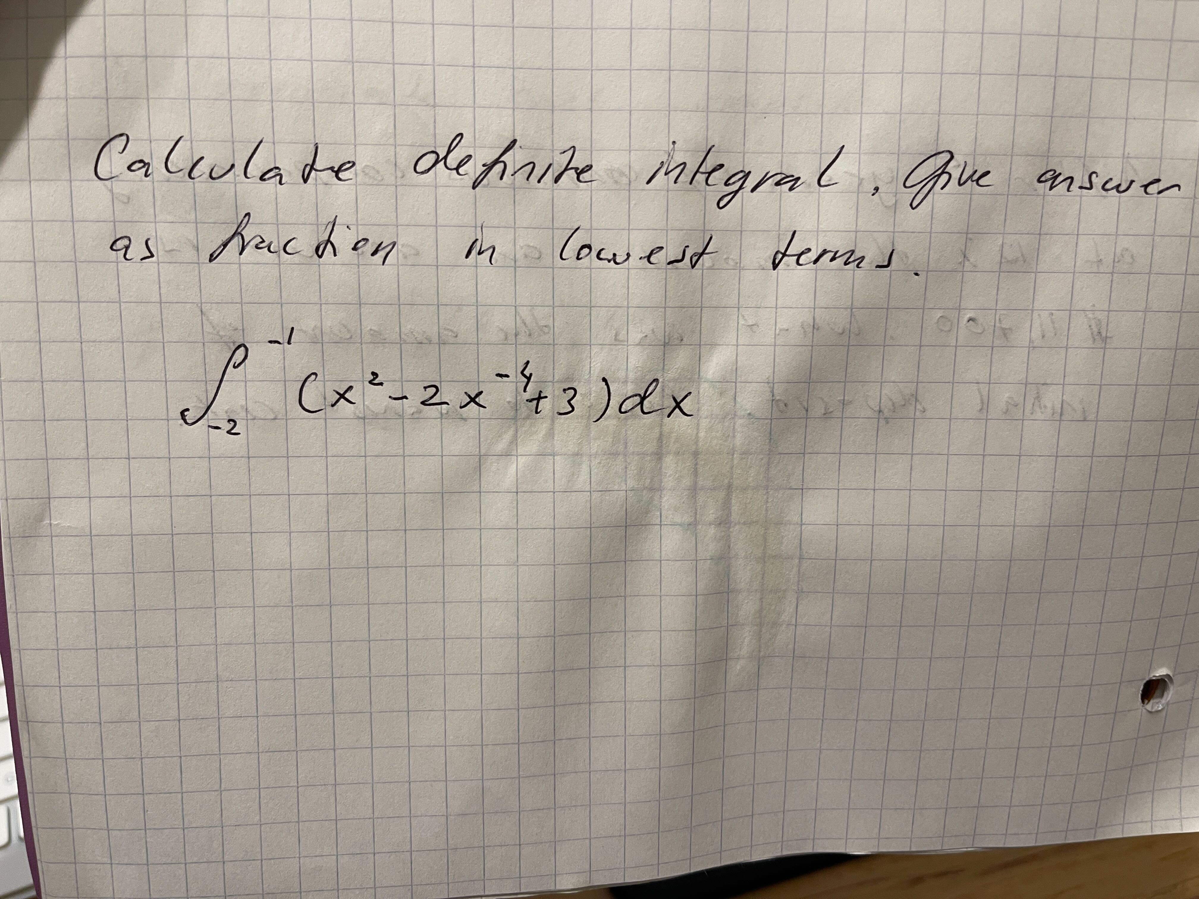 Solved Calculate definite integral. Quve answenas fraction | Chegg.com