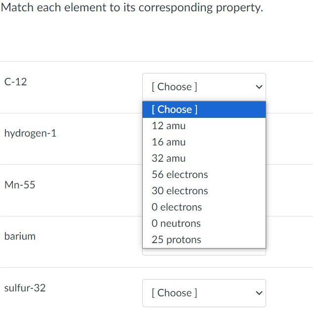 Solved Match each element to its corresponding | Chegg.com