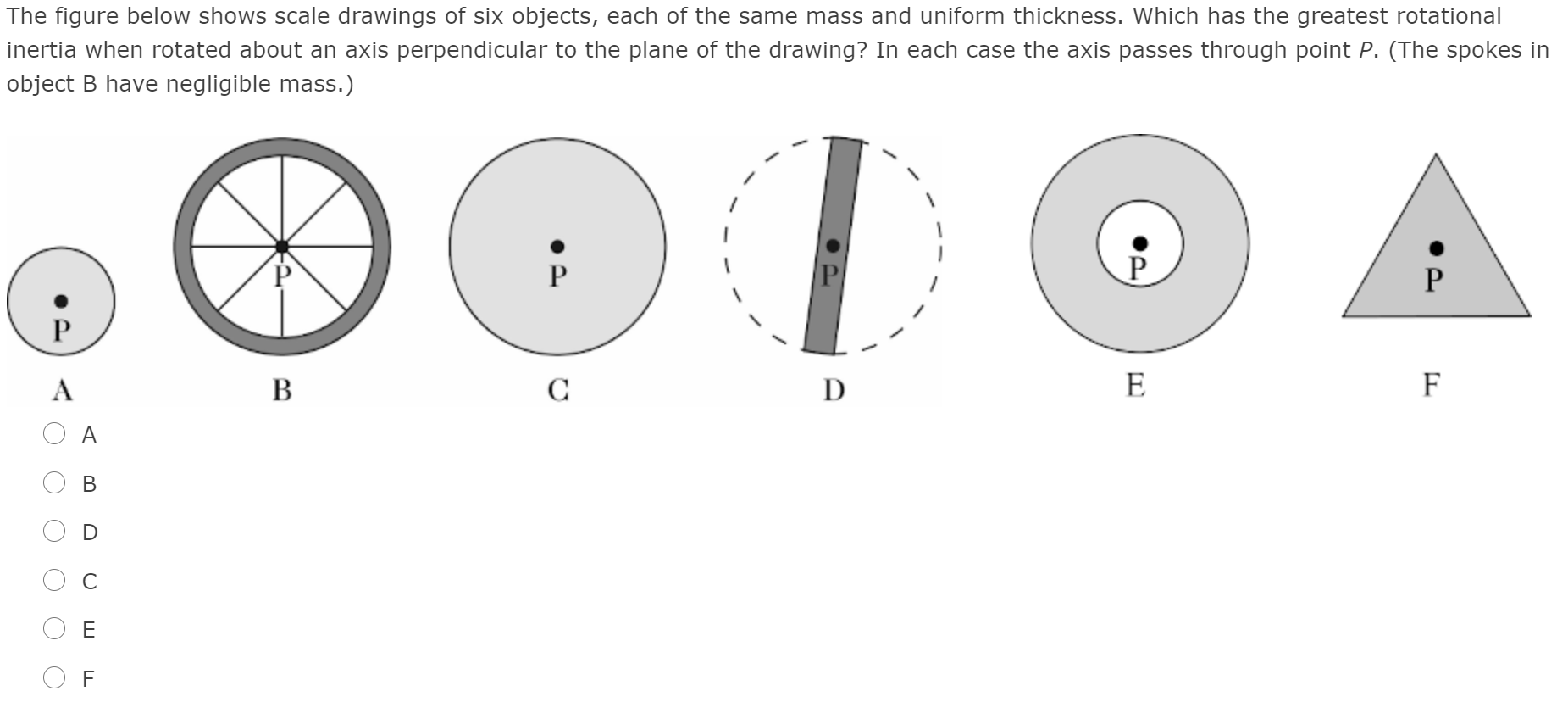 Solved The figure below shows scale drawings of six objects, | Chegg.com