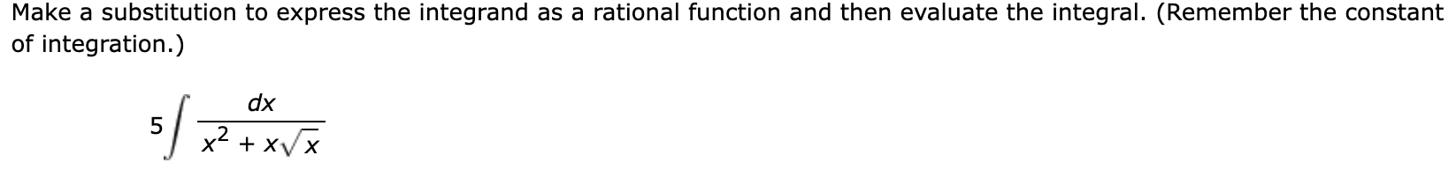 Solved Make a substitution to express the integrand as a | Chegg.com