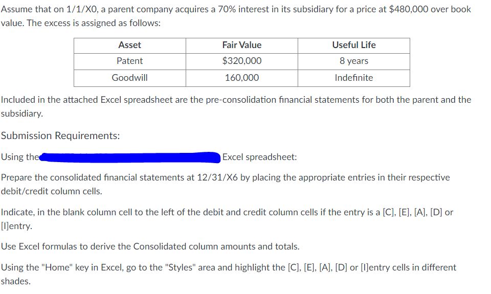 Solved Assume that on 1/1/X0, a parent company acquires a | Chegg.com Solved Assume that on 1/1/X0, a parent company acquires a | Chegg.com