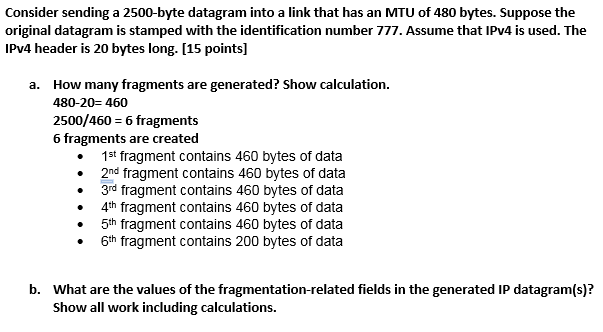 Solved Consider sending a 2500-byte datagram into a link | Chegg.com Solved Consider sending a 2500-byte datagram into a link | Chegg.com