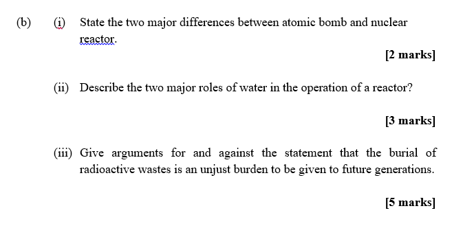 Solved (b) (1) State the two major differences between | Chegg.com