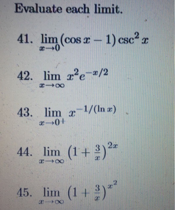 Solved Evaluate each limit. Lim_x rightarrow 0 (cos x - 1) | Chegg.com