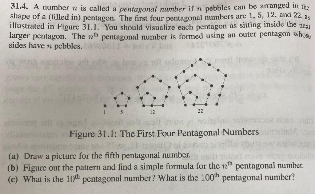 Solved 31.4. A number n is called a pentagonal number if n | Chegg.com