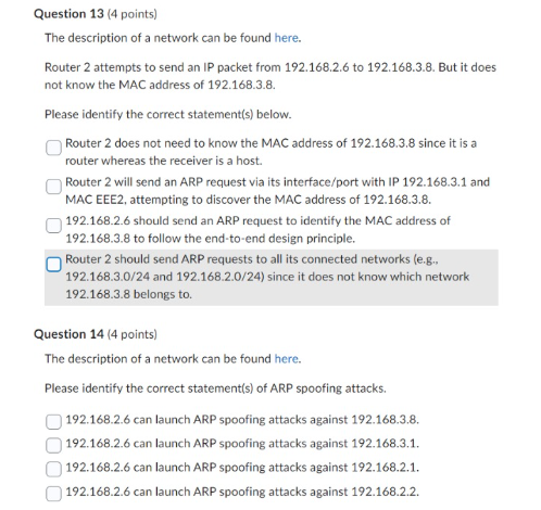 Solved The description of a network can be found here. | Chegg.com