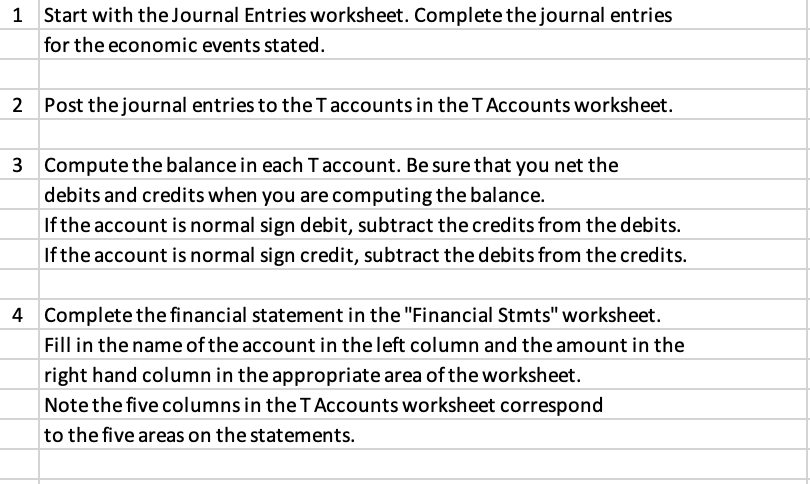 Solved 1 Start with the Journal Entries worksheet. Complete | Chegg.com